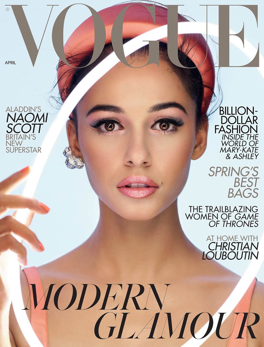 Naomi Scott covers British Vogue April 2019 by Nick Knight