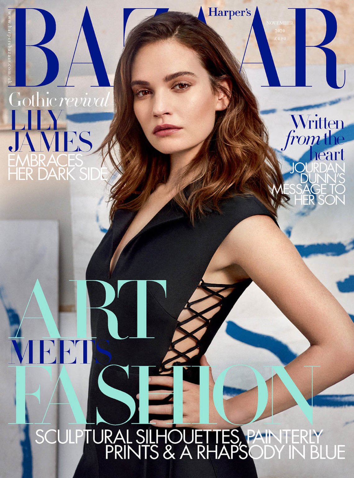 Lily James covers Harper’s Bazaar UK November 2020 by Agata ...