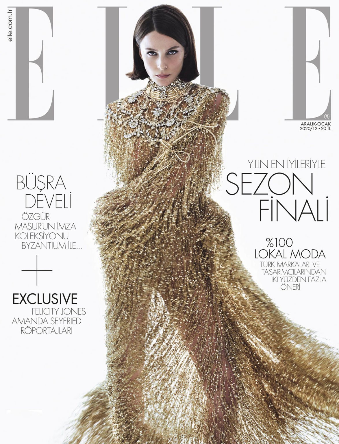 Büşra Develi covers Elle Turkey December 2020/January 2021 by Emre Ünal ...