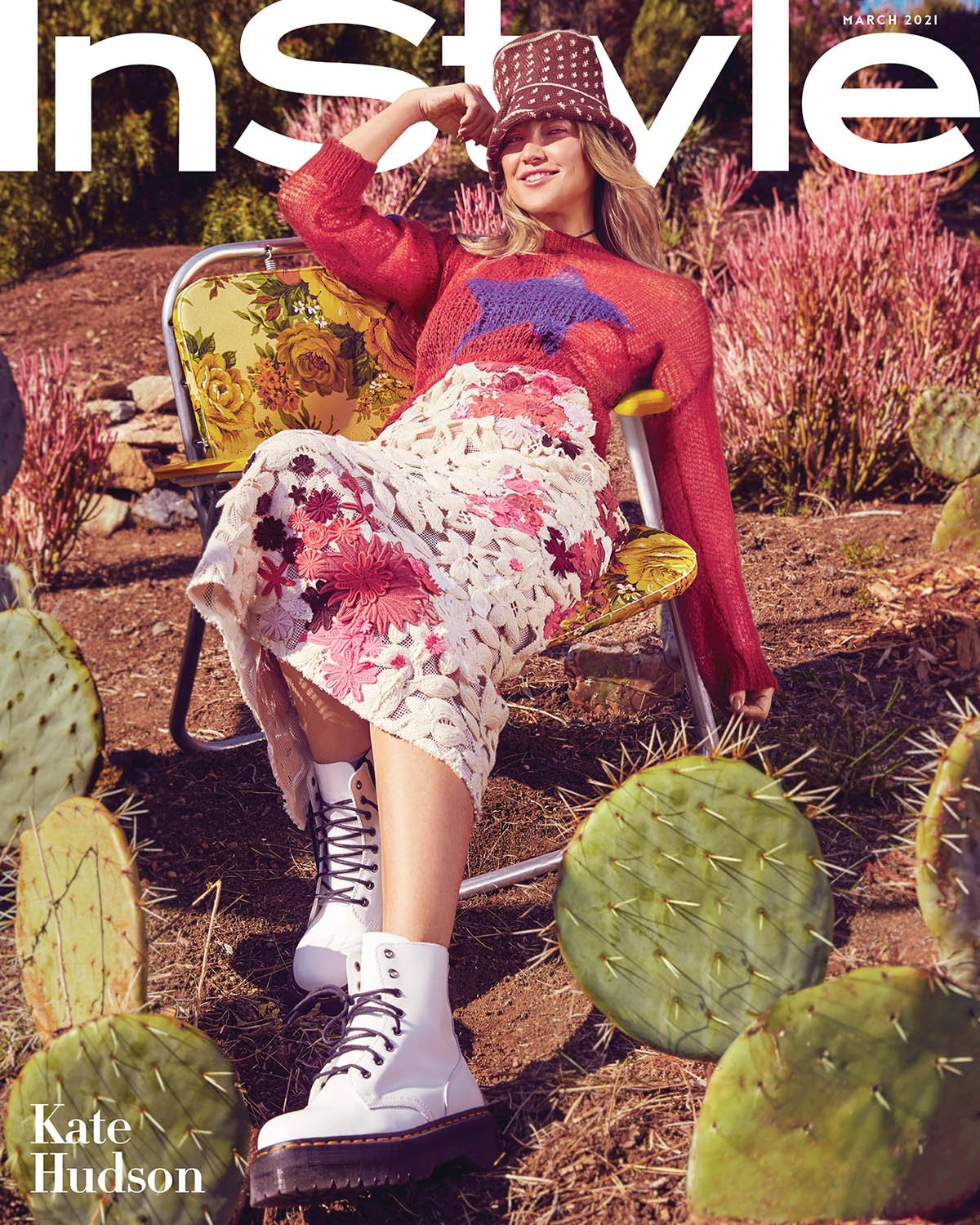 Kate Hudson covers InStyle US March 2021 by AB+DM - fashionotography