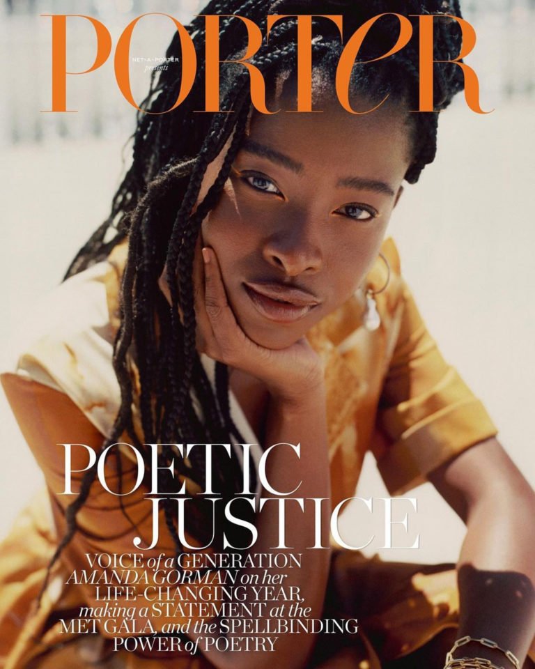 Amanda Gorman covers Porter Magazine July 26th, 2021 by Kennedi Carter ...