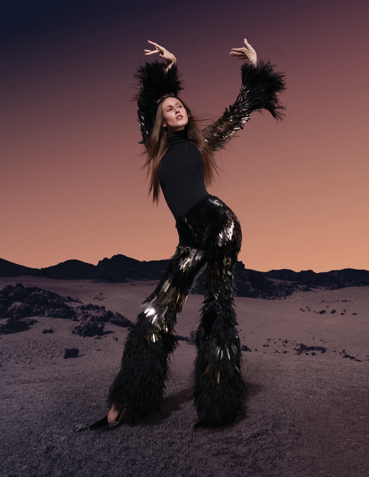 Anna Cleveland by Alessandro Esposito for L’Officiel Art Global Winter 2021
