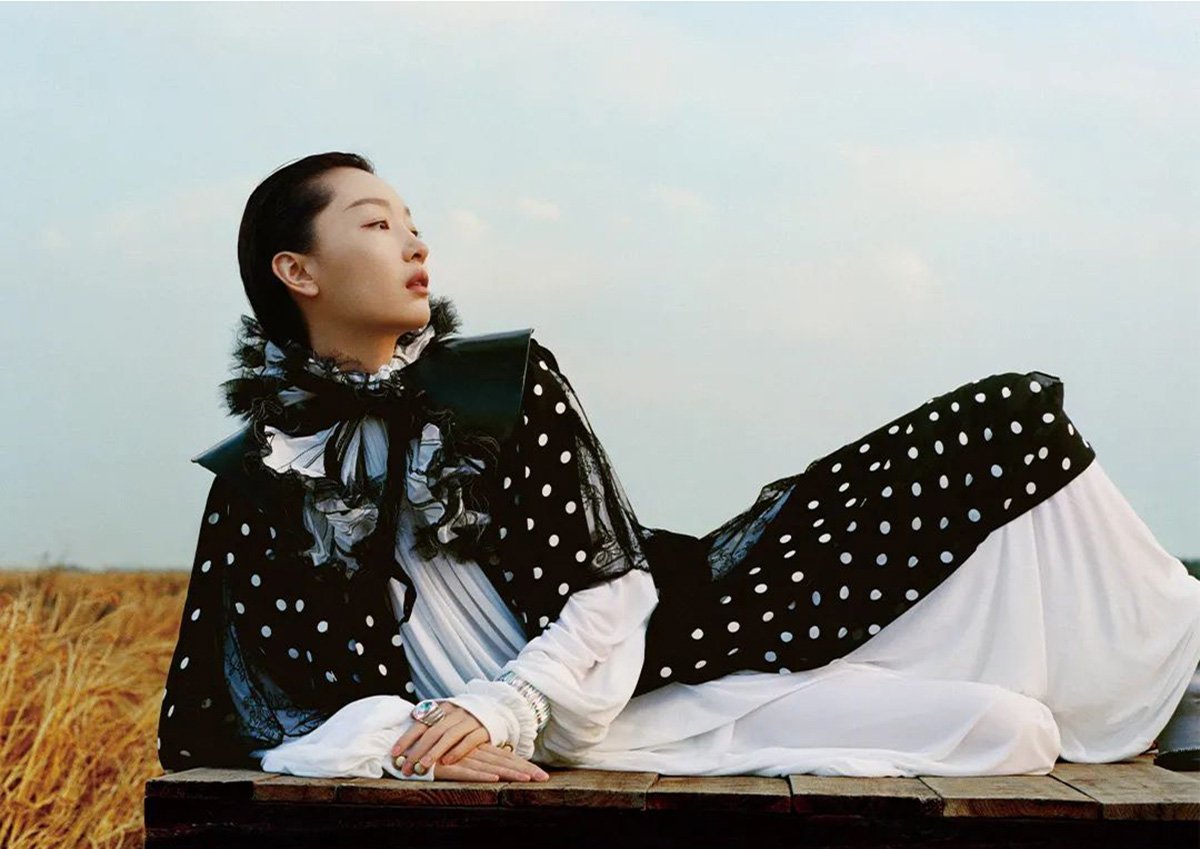 Zhou Dongyu in Louis Vuitton on Vogue China January 2022 cover by ...