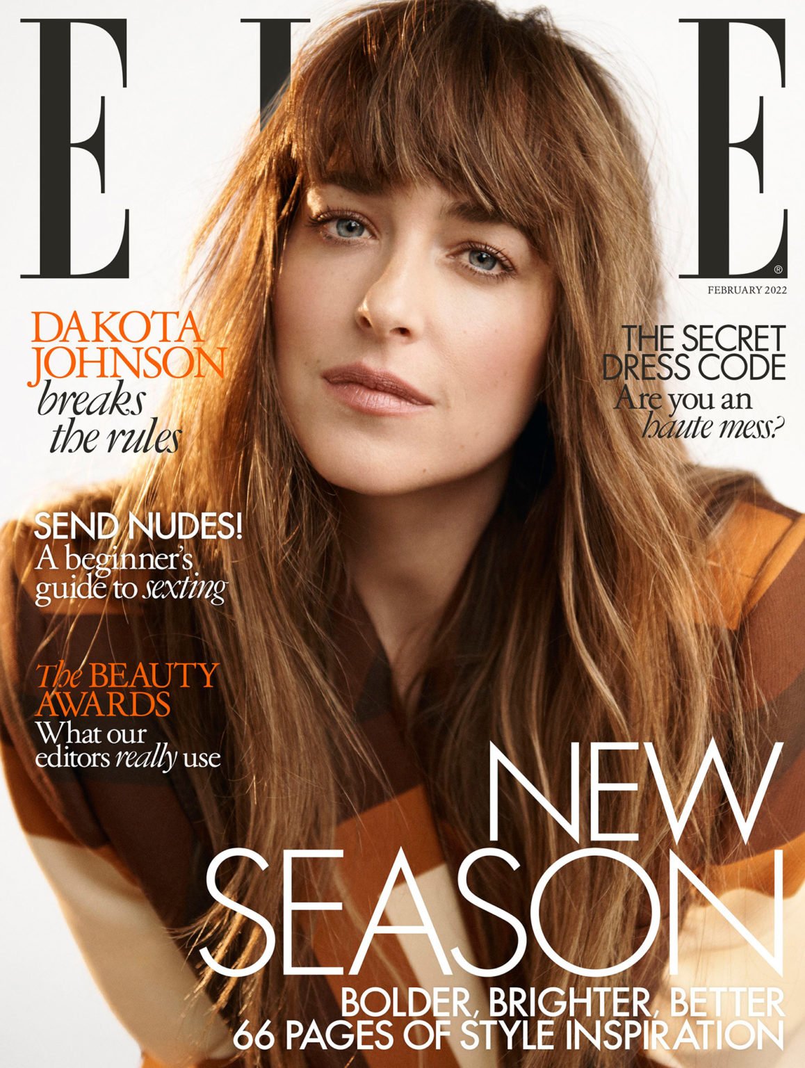 Dakota Johnson in Gucci on Elle UK February 2022 by Paola Kudacki ...
