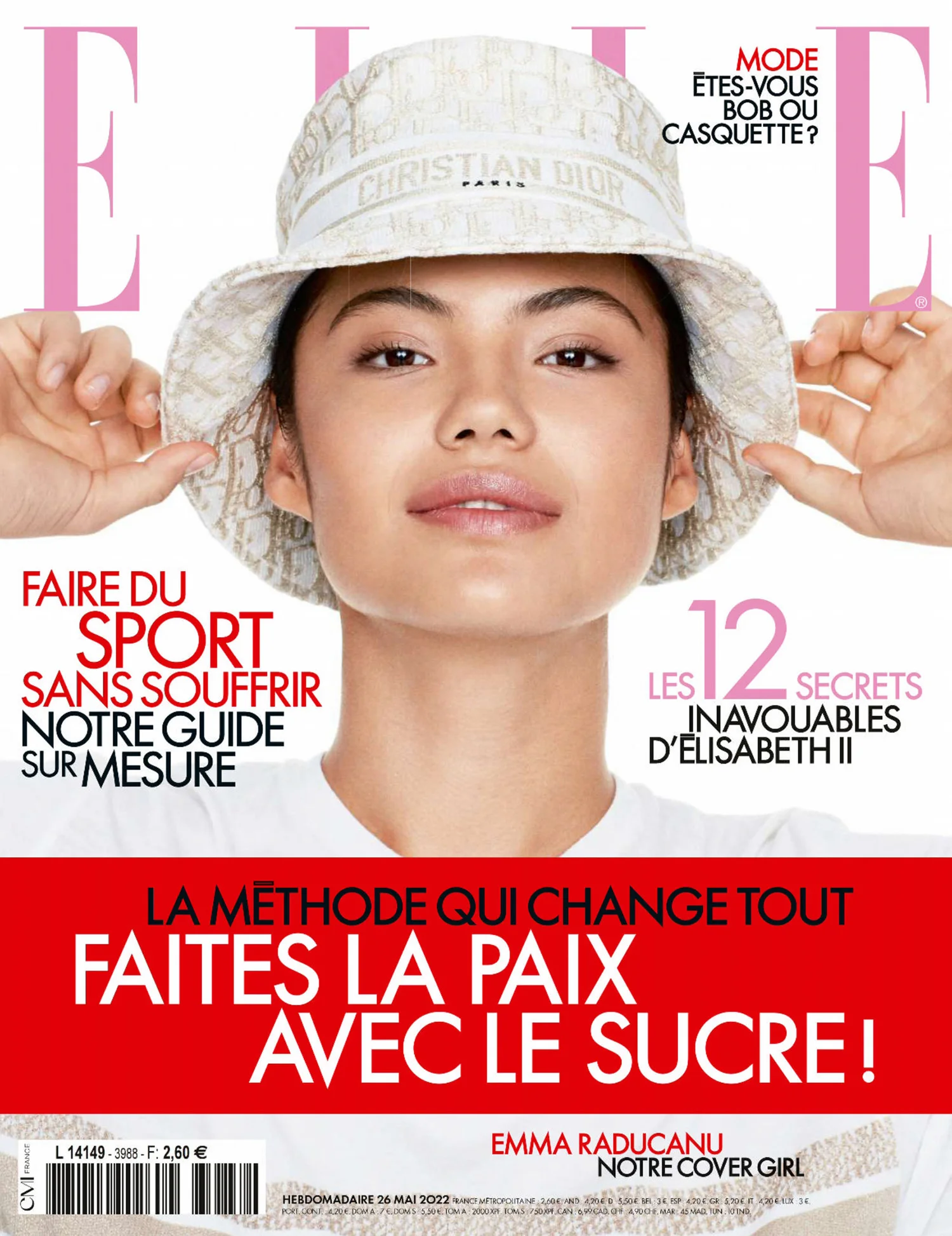 Emma Raducanu in Dior on Elle France May 26th, 2022 by Daniel Jackson ...
