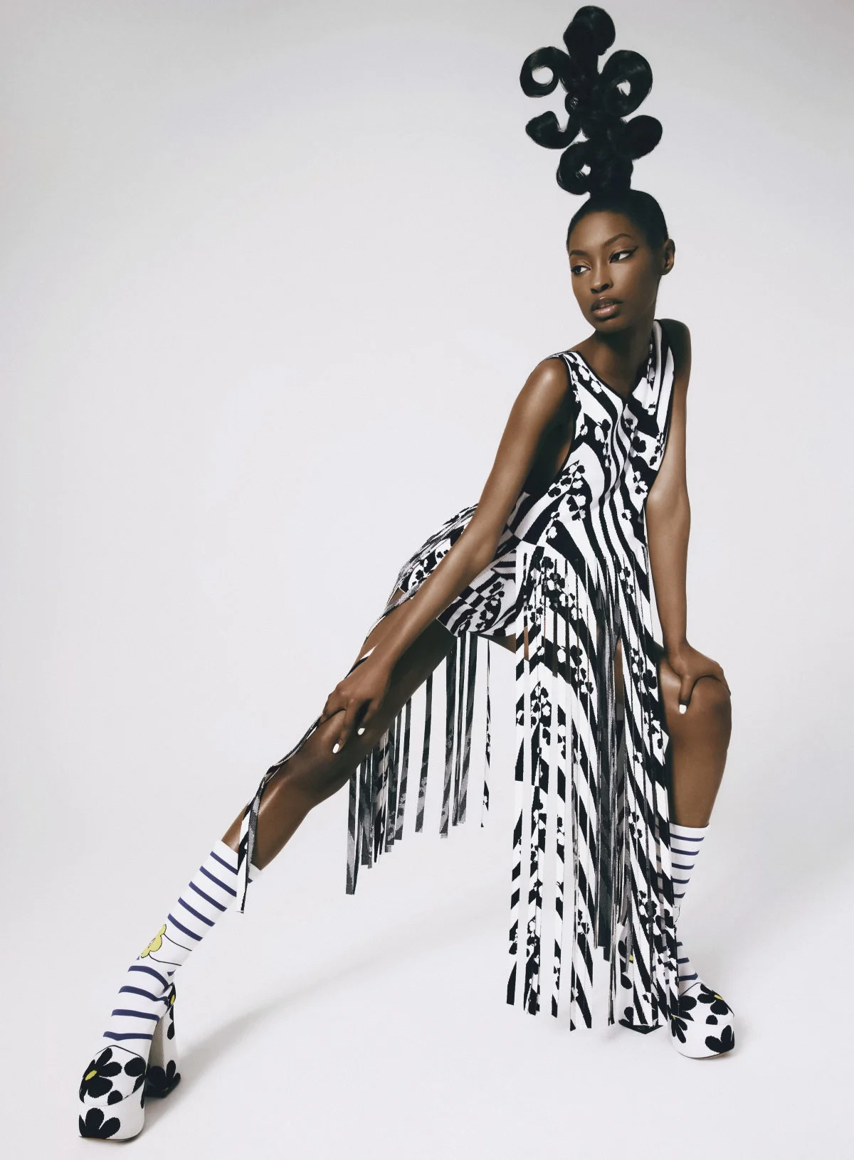 Makala Johnson by Adrienne Raquel for Elle US April 2022 - fashionotography