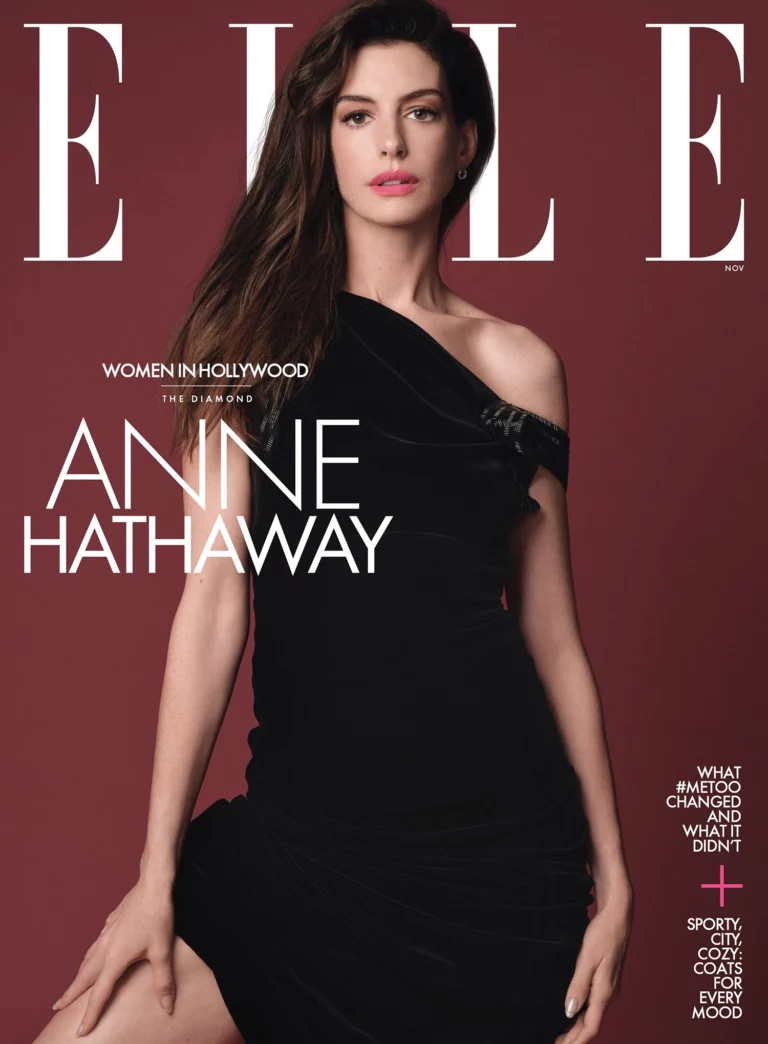 Anne Hathaway covers Elle US November 2022 by Sharif Hamza ...