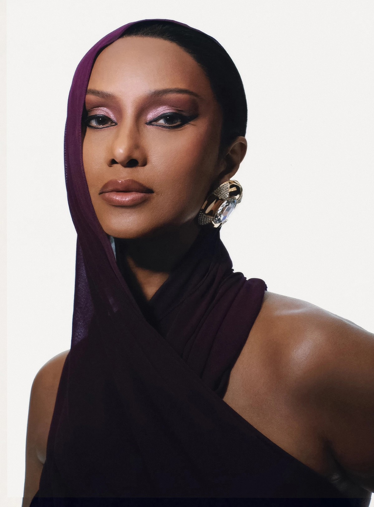 Iman covers British Vogue January 2023 by Nadine Ijewere - fashionotography