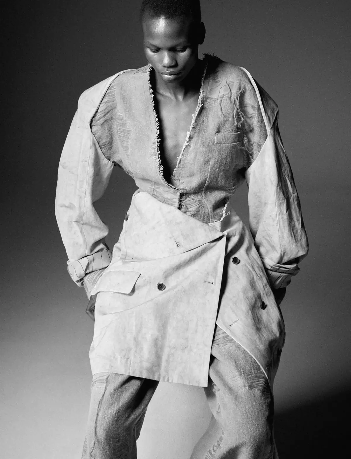 Athieng Bul by Rory van Millingen for Numéro March 2023 - fashionotography