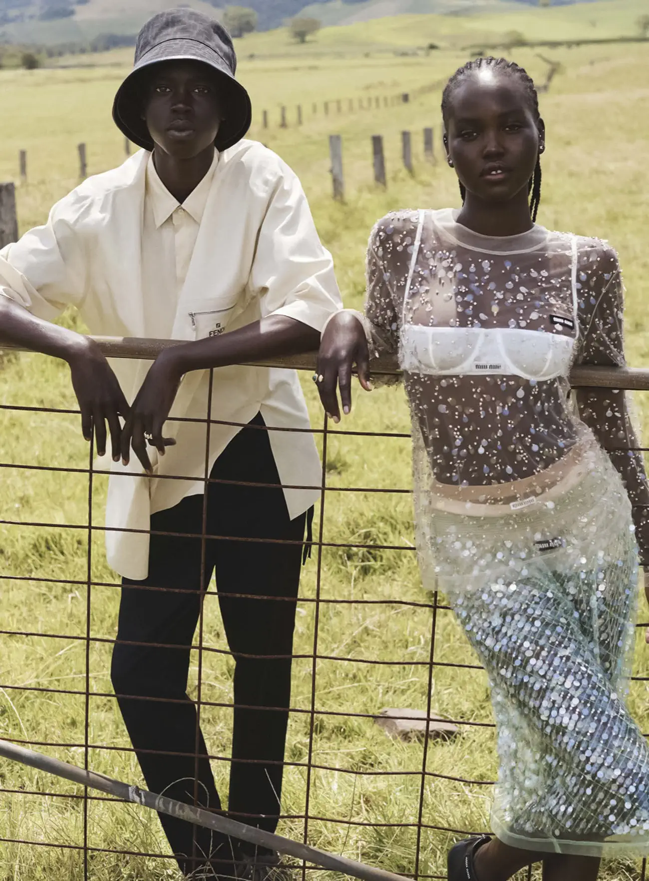 Adut Akech and Bior Akech cover Vogue Australia April 2023 by Josh ...