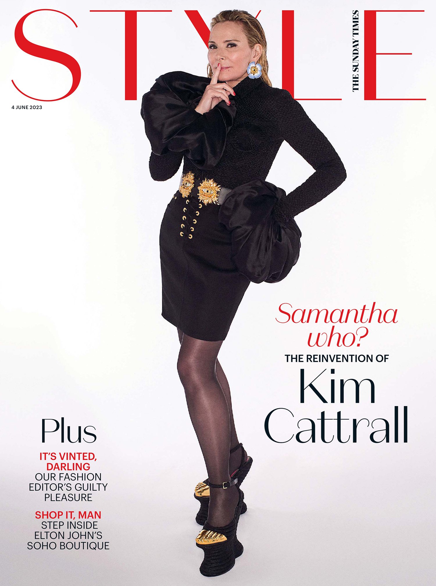 Kim Cattrall covers The Sunday Times Style June 4th, 2023 by Christian ...