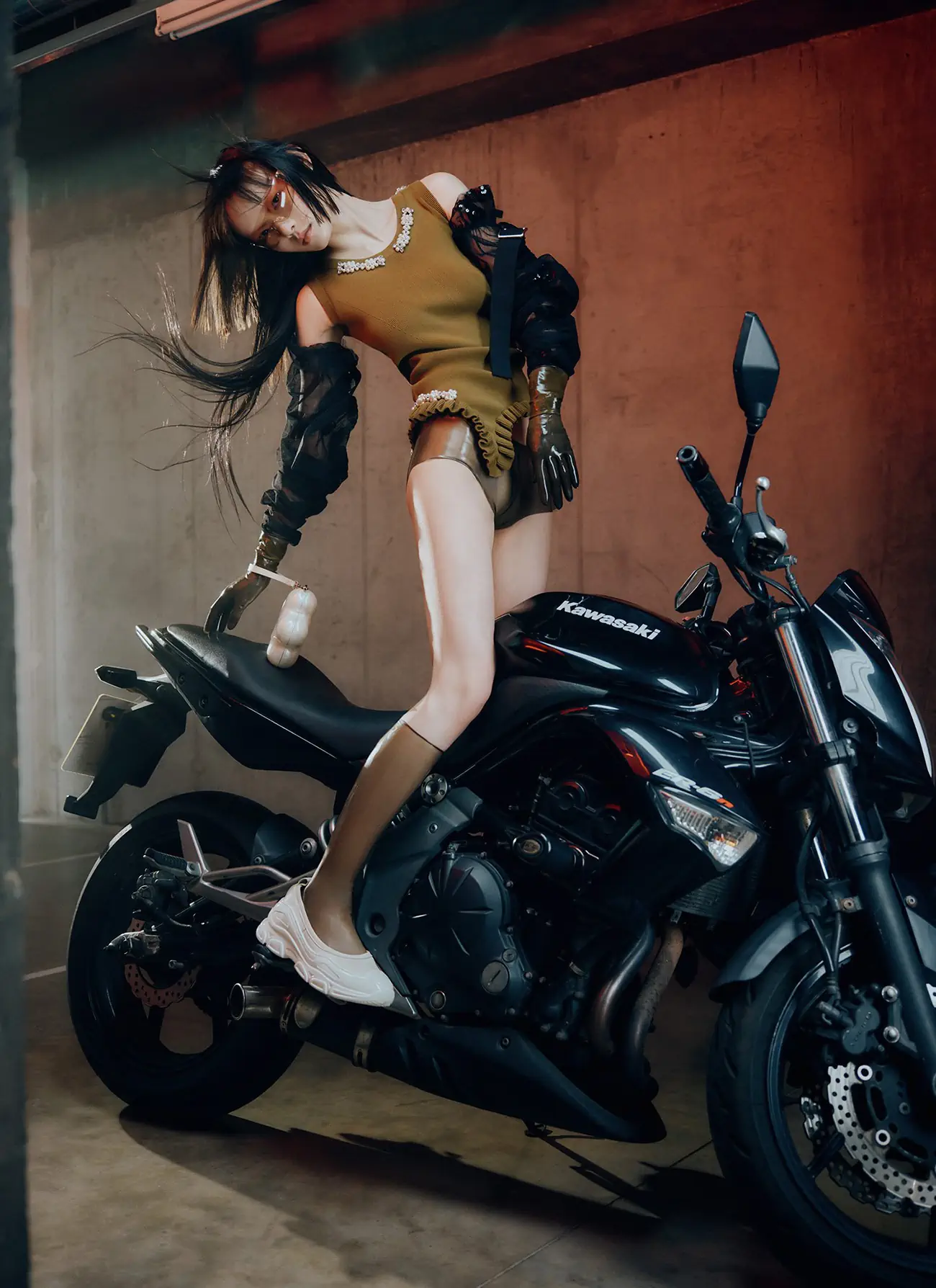 Xie Chaoyu in Simone Rocha on The WOW Magazine Issue 8 2023 by Jeff Hahn - fashionotography