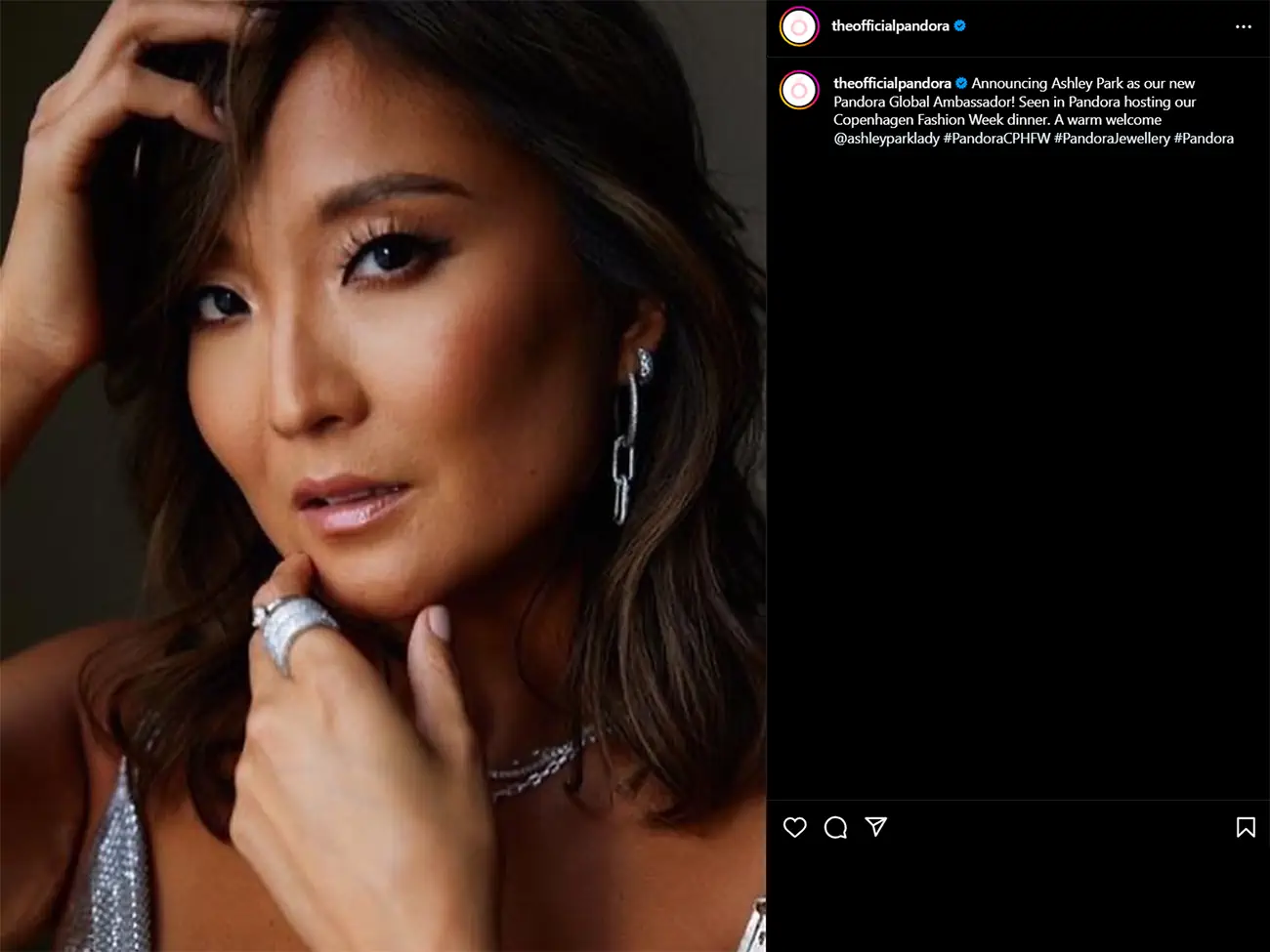 Ashley Park sparkles as Pandora's new global ambassador - fashionotography