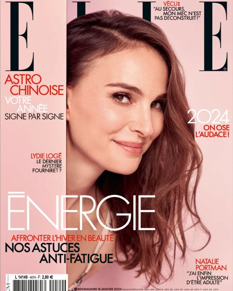 Natalie Portman in Dior on Elle France January 18th, 2024 by Felix ...