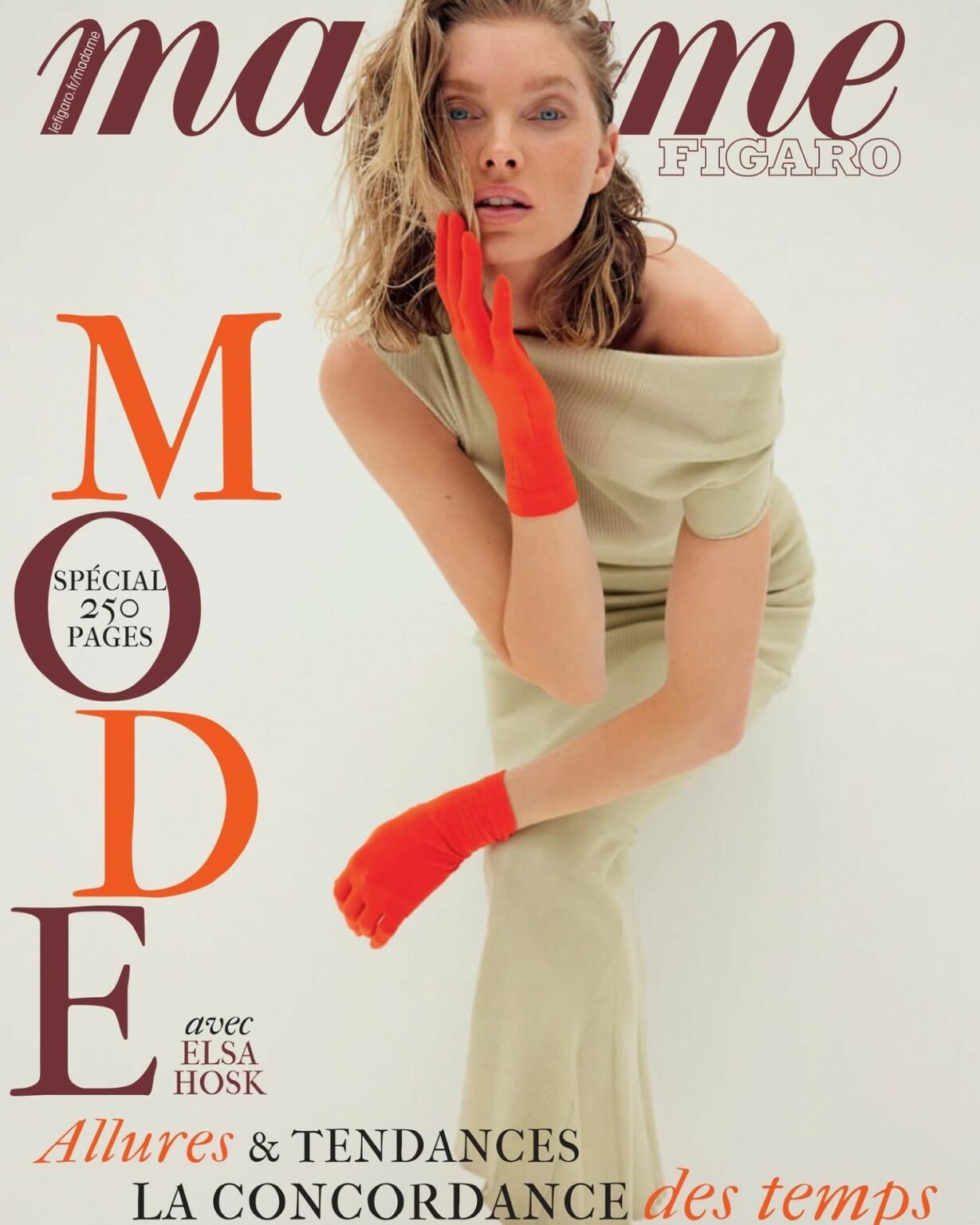 Elsa Hosk covers Madame Figaro February 23rd, 2024 by David Roemer ...