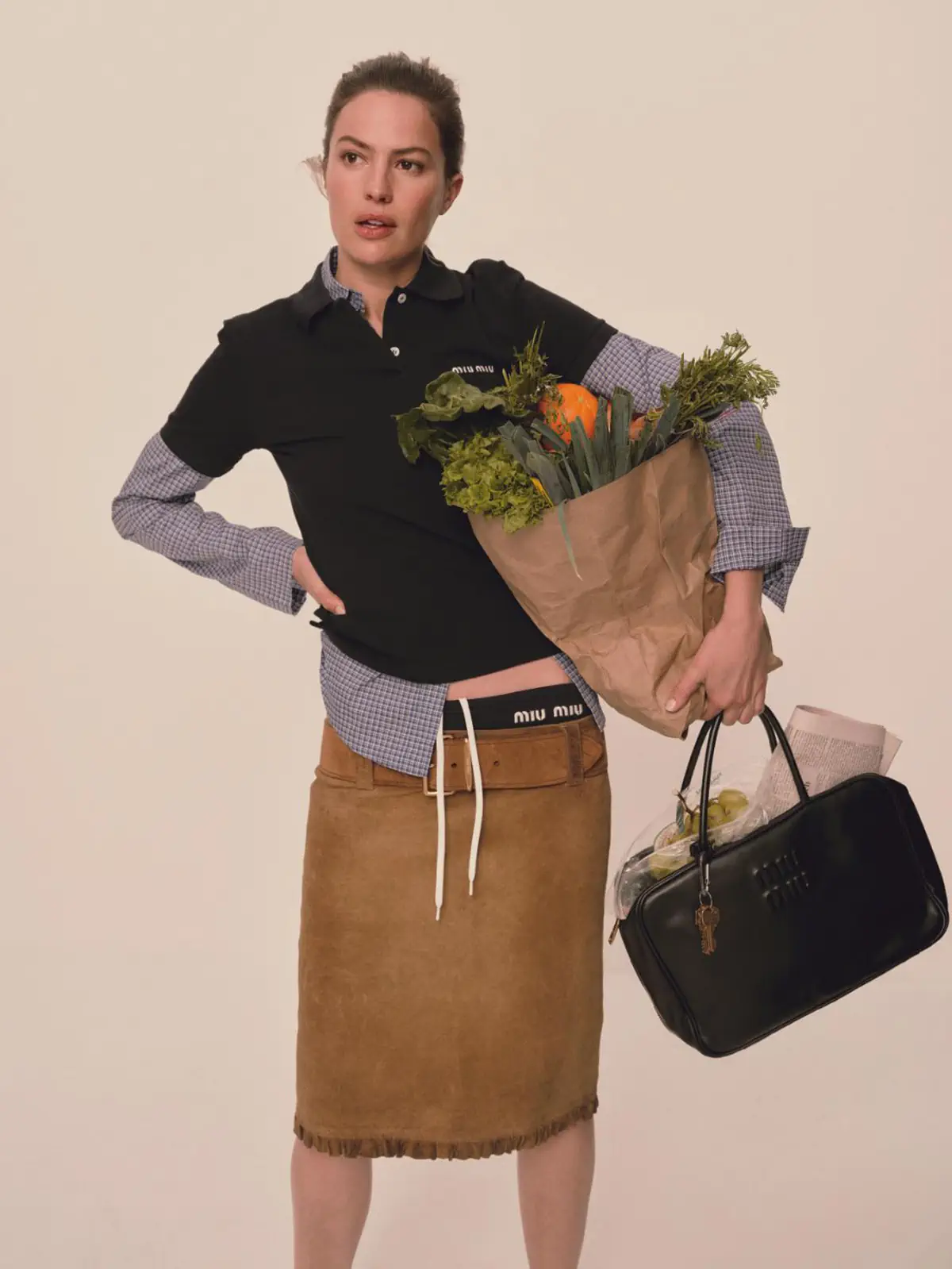 Cameron Russell in Miu Miu on The Sunday Times Style March 10th, 2024 ...