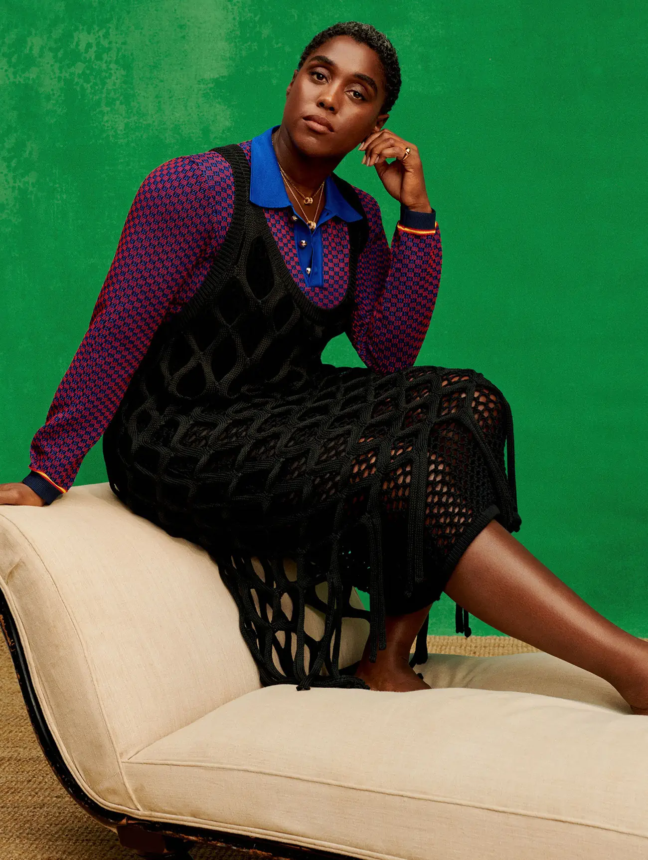 Lashana Lynch covers Elle UK February 2024 by Ekua King - fashionotography