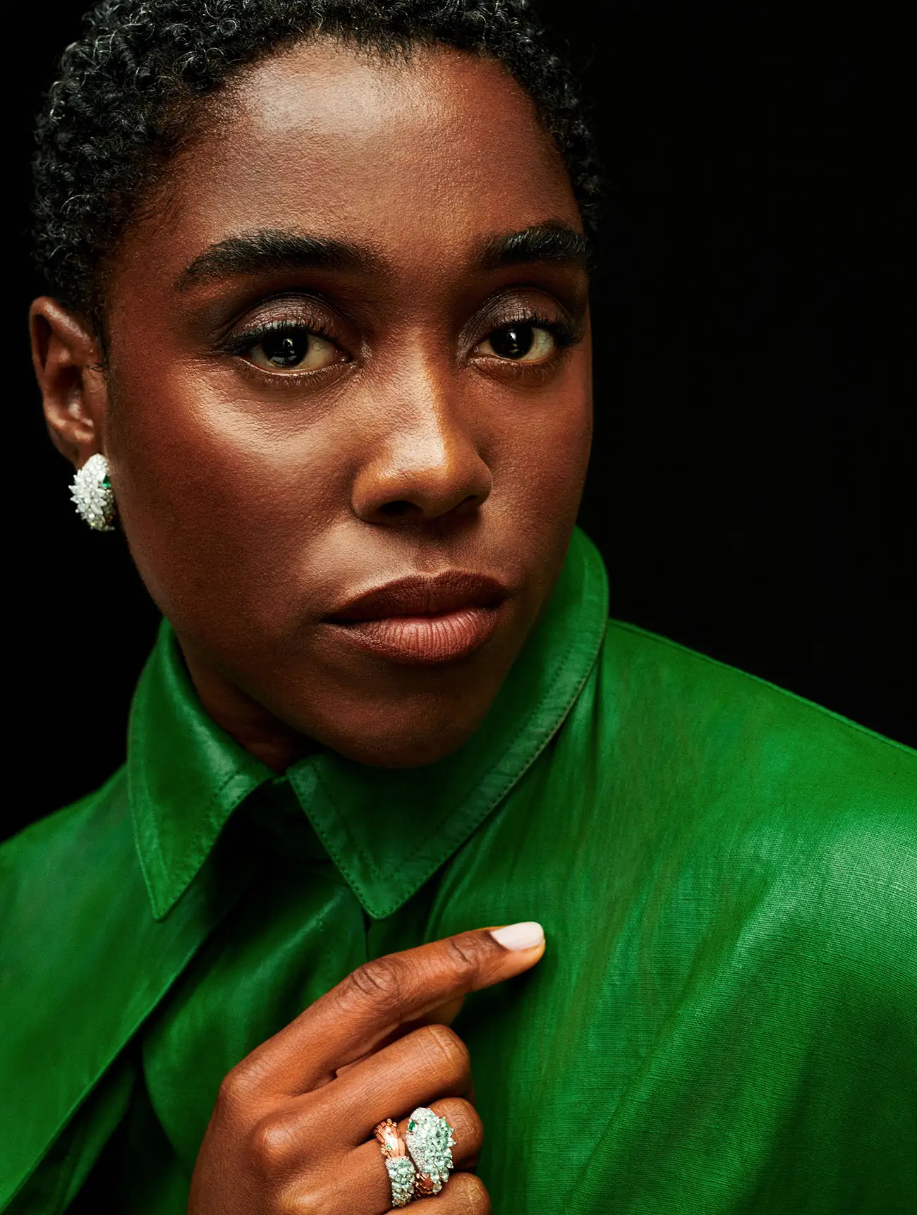Lashana Lynch covers Elle UK February 2024 by Ekua King - fashionotography