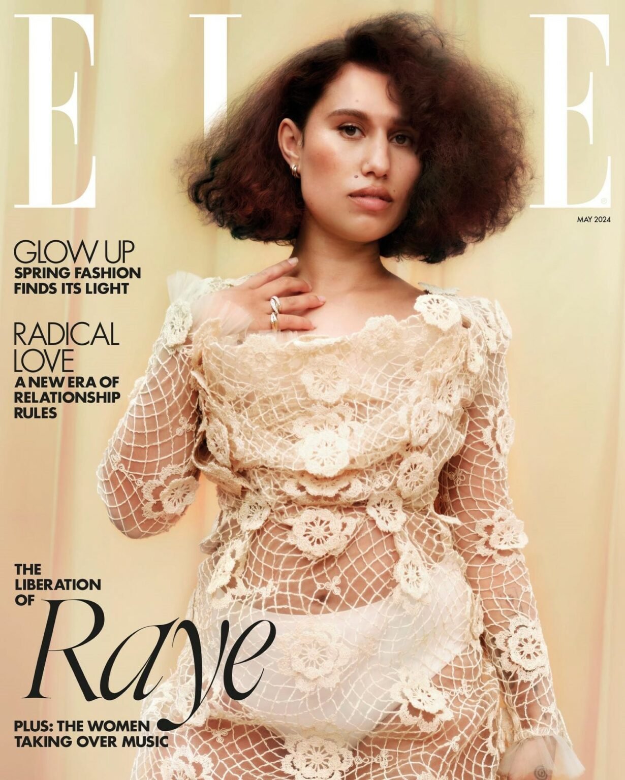 Raye covers Elle UK May 2024 by Brendan Freeman - fashionotography