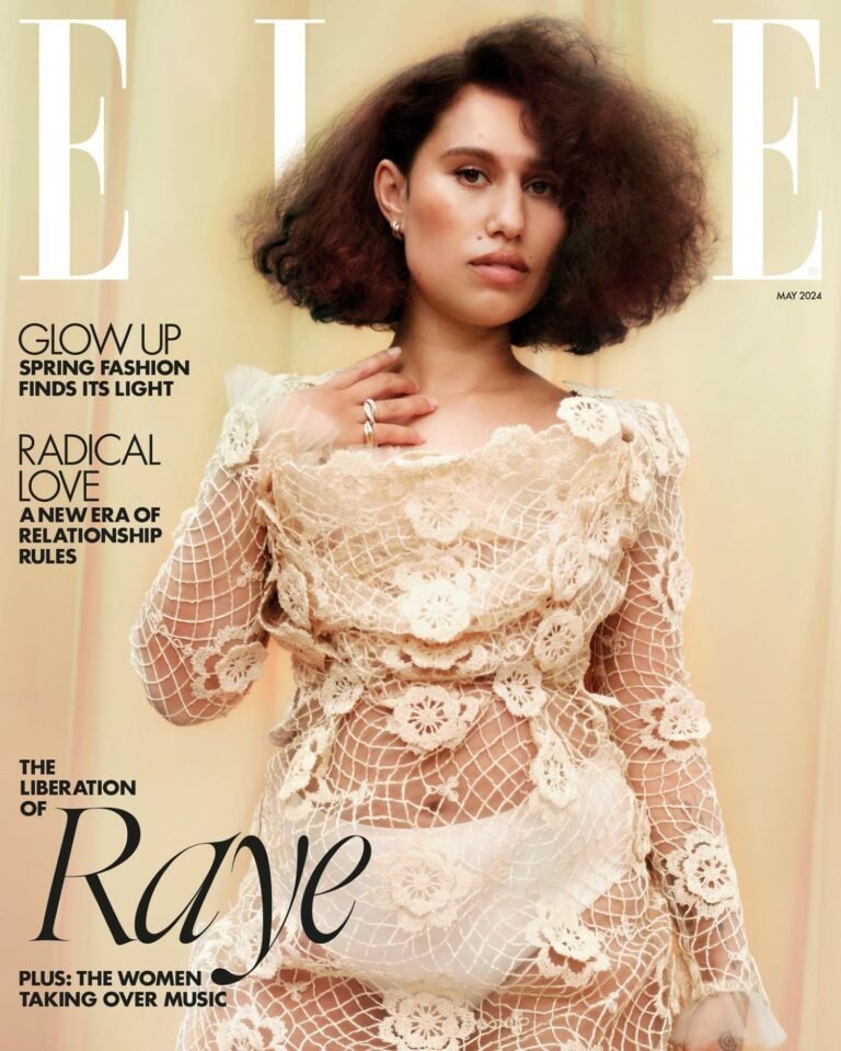 Raye covers Elle UK May 2024 by Brendan Freeman - fashionotography