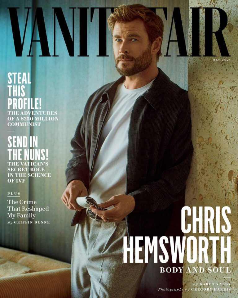 Chris Hemsworth covers Vanity Fair May 2024 by Gregory Harris ...