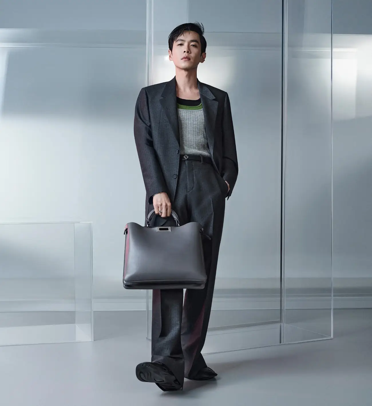 Nicholas Galitzine and Zhang Ruoyun star in Fendi Men's Fall/Winter 2024 campaign - fashionotography