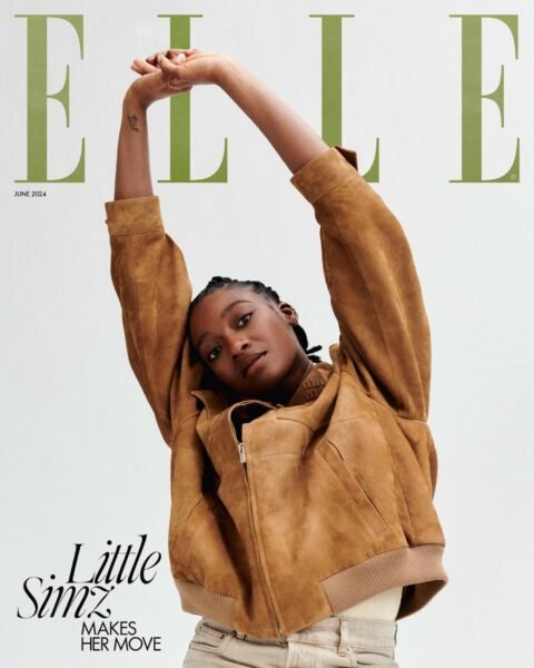 Little Simz covers Elle UK June 2024 by Ekua King - fashionotography