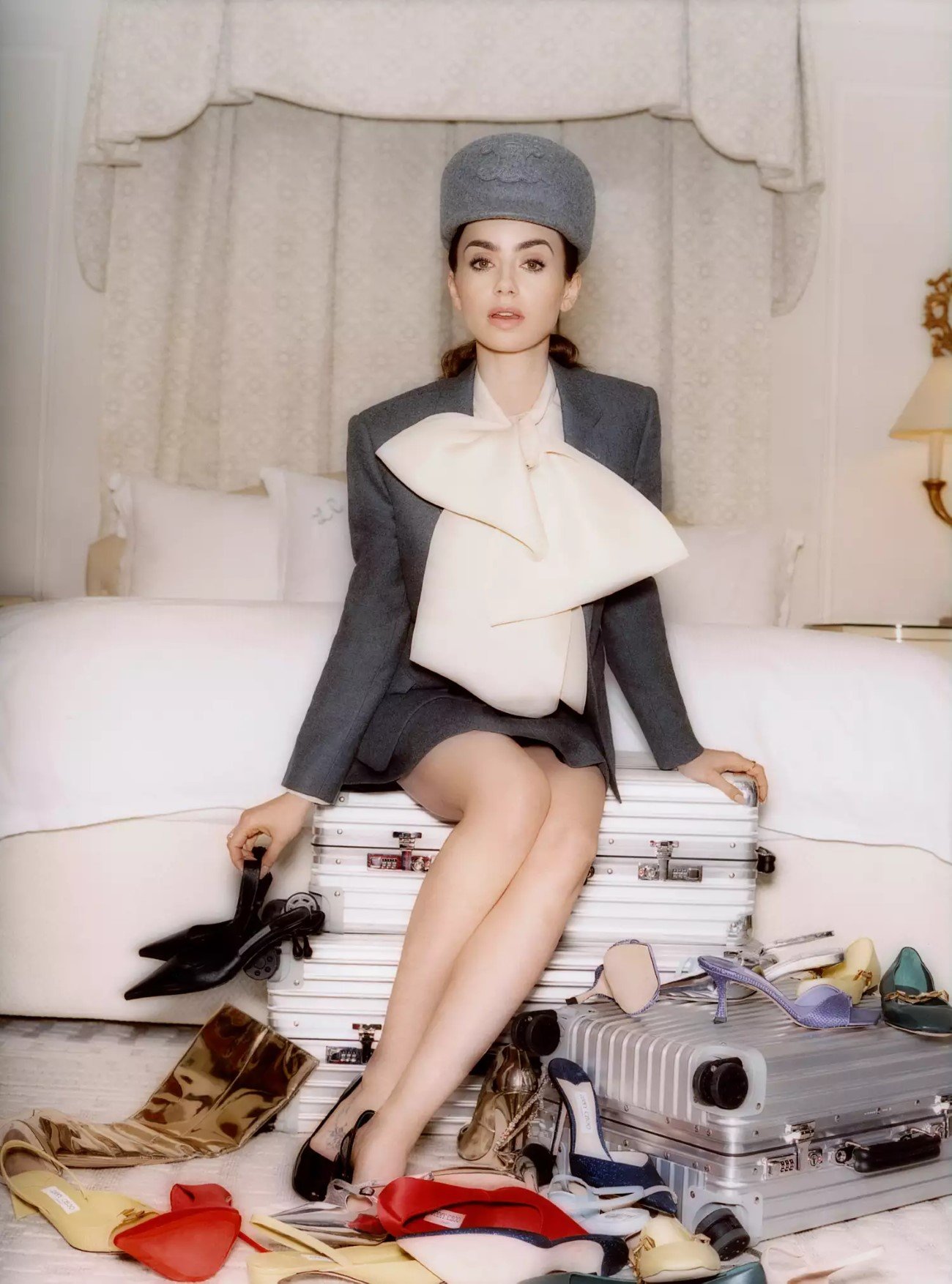 Lily Collins covers InStyle US Fall 2024 by Leeor Wild - fashionotography