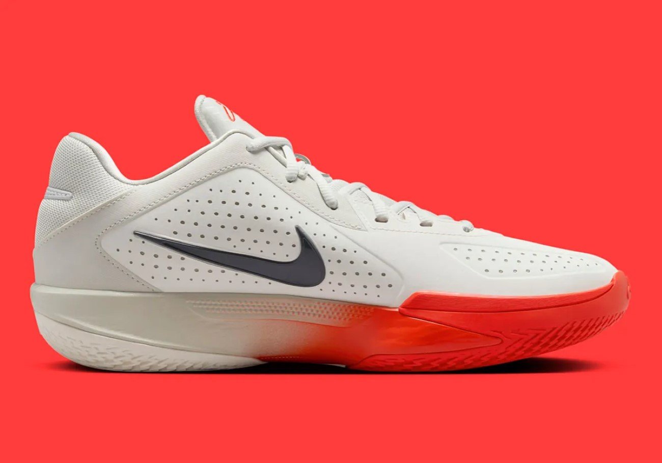 Nike Zoom GT Cut Cross drops in ‘’Light Grey/Bright Crimson’’ colorway ...